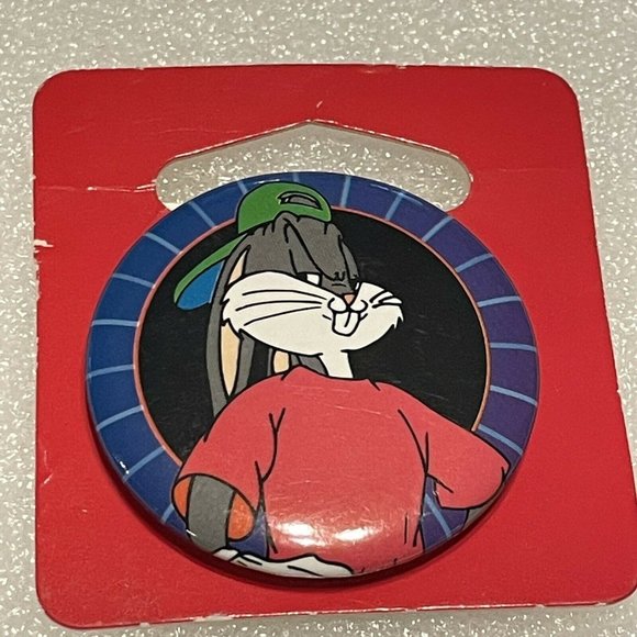 Jewelry | Vtg 1993 Bugs Bunny Promo Movie Pin Back Button Badge Mel ...